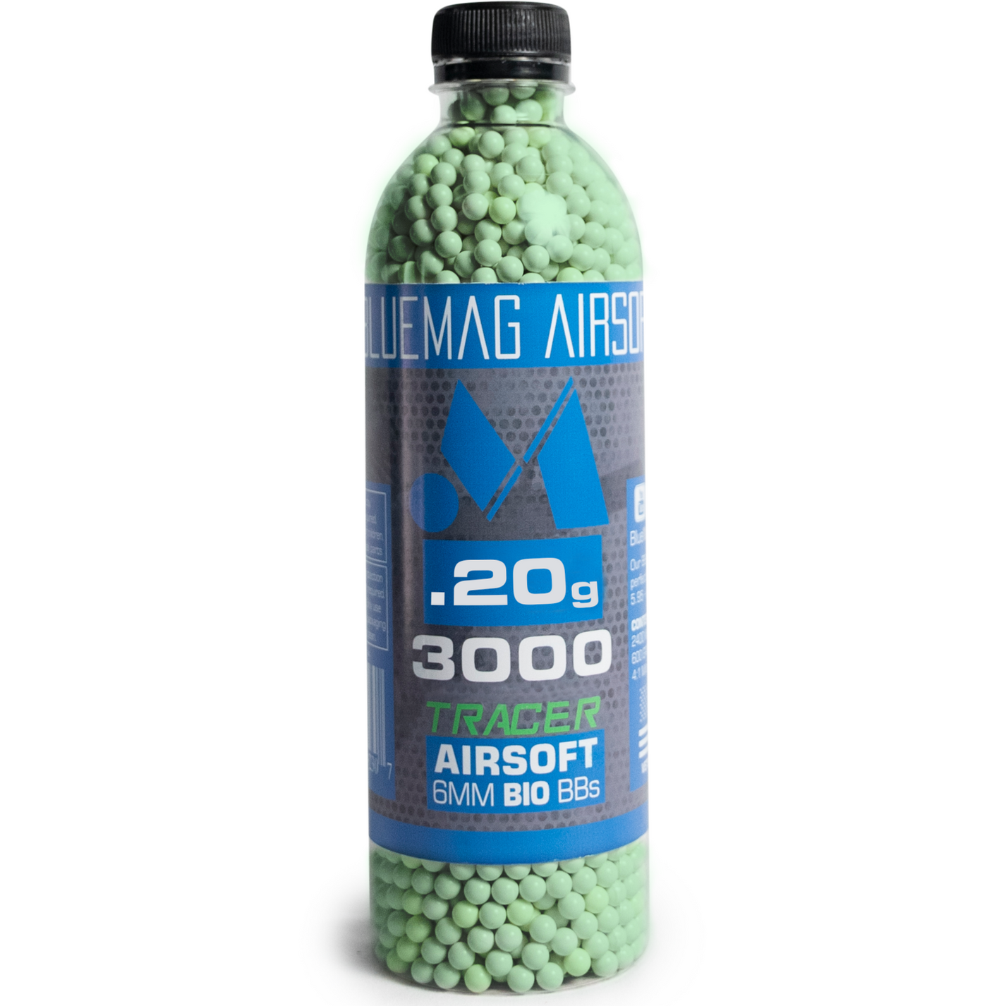BlueMag Airsoft 3000 6mm Pro Grade Biodegradable Tracer Airsoft BBs, V ...