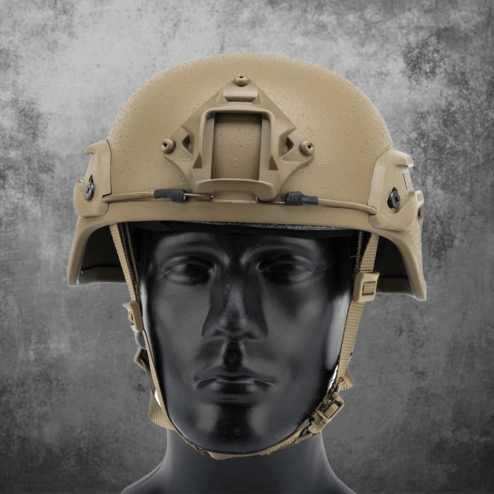 Matrix MICH 2000 Fiberglass Airsoft Helmet w/ NVG Mount & Side Rail ...